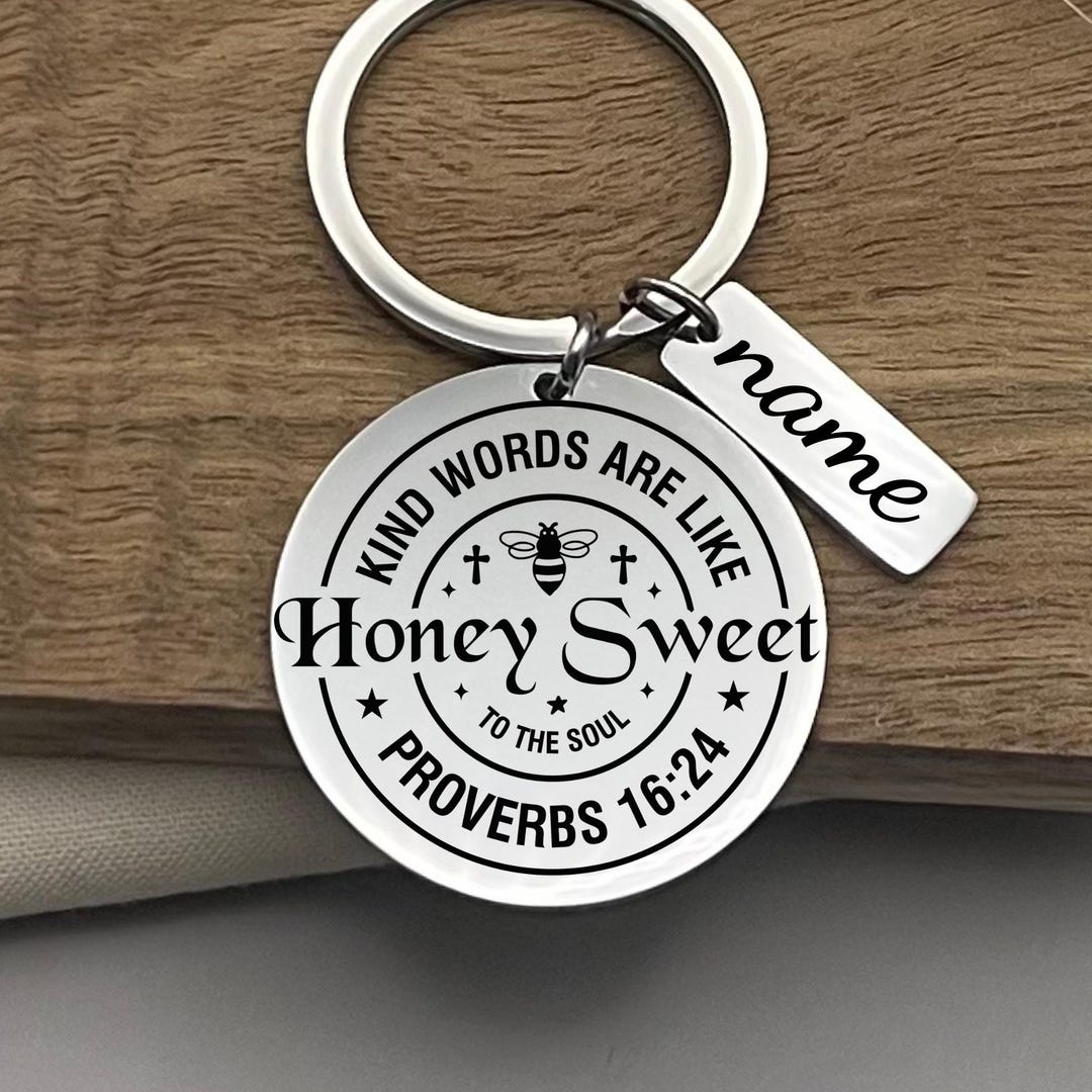 Personalized Stainless Steel Keychain: Kind Words, Christian Gift - Etsy