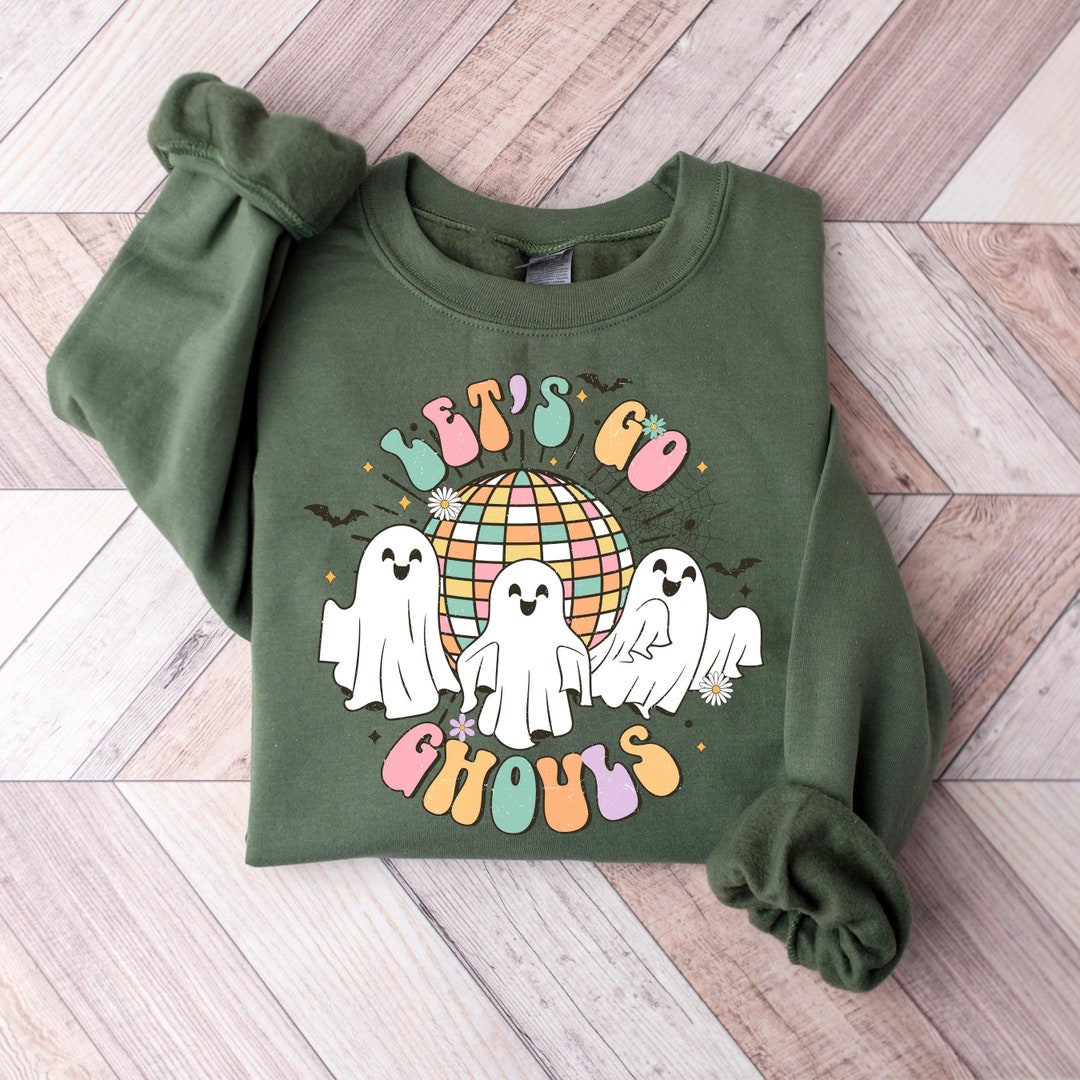 Let's Go Ghouls Halloween Shirt, Retro Halloween Shirt Kids Halloween ...