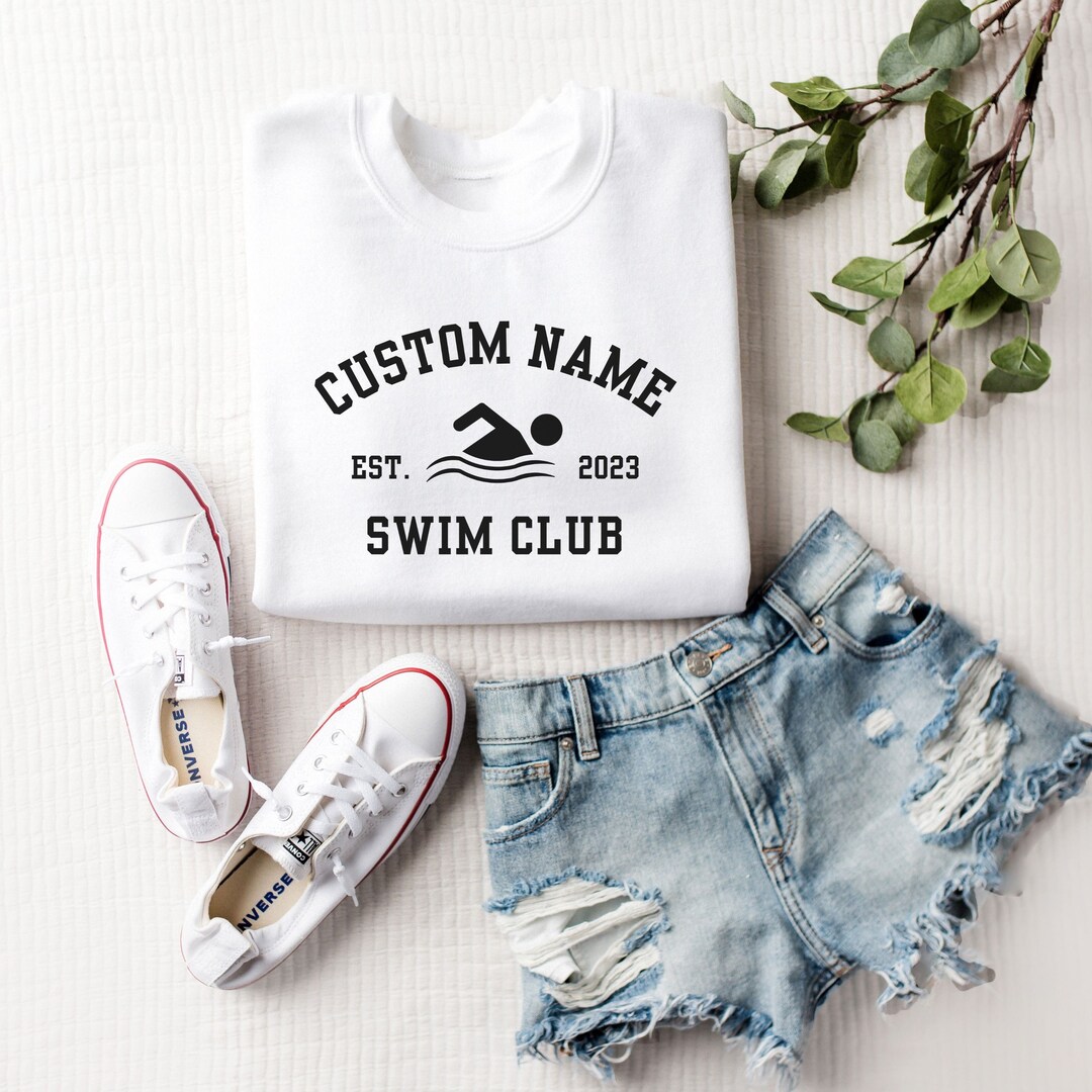 Custom Swimmer Shirt, Personalized Swimmer Shirt Custom Swim Sweatshirt ...