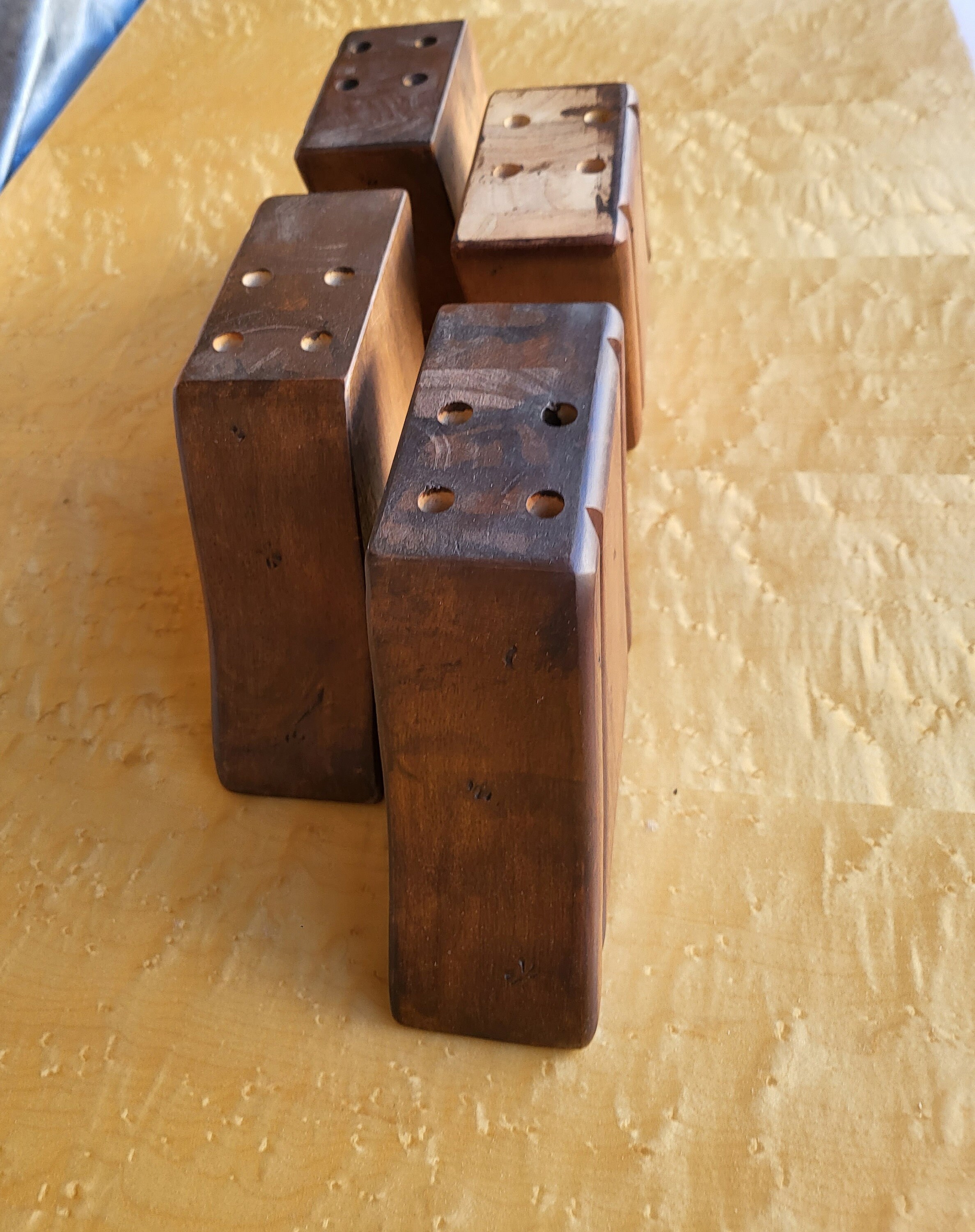 Set of 4 Replacement 5" Wood Sofa Bun Legs, Carving Wooden Leg ...