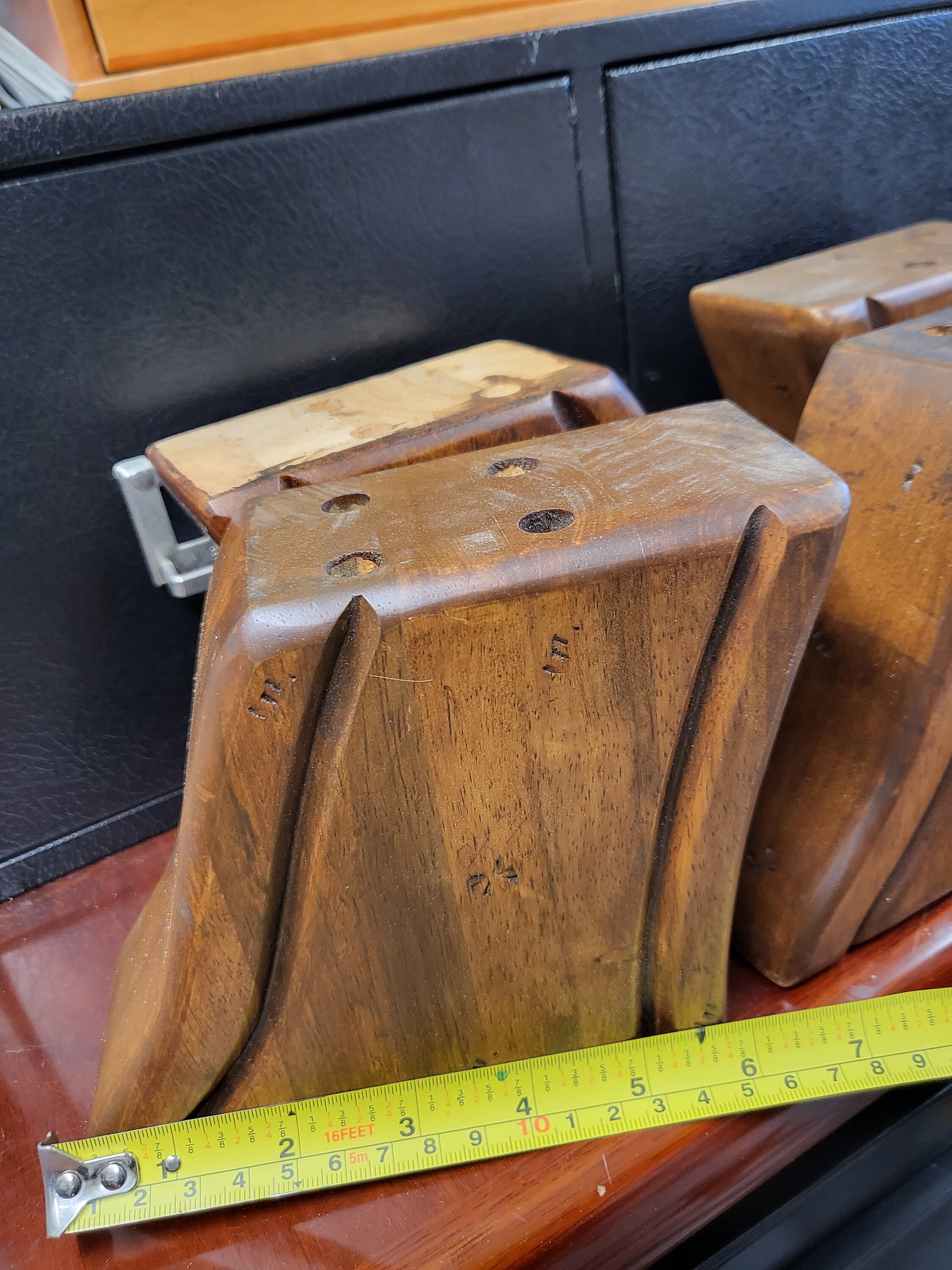 Set of 4 Replacement 5" Wood Sofa Bun Legs, Carving Wooden Leg ...