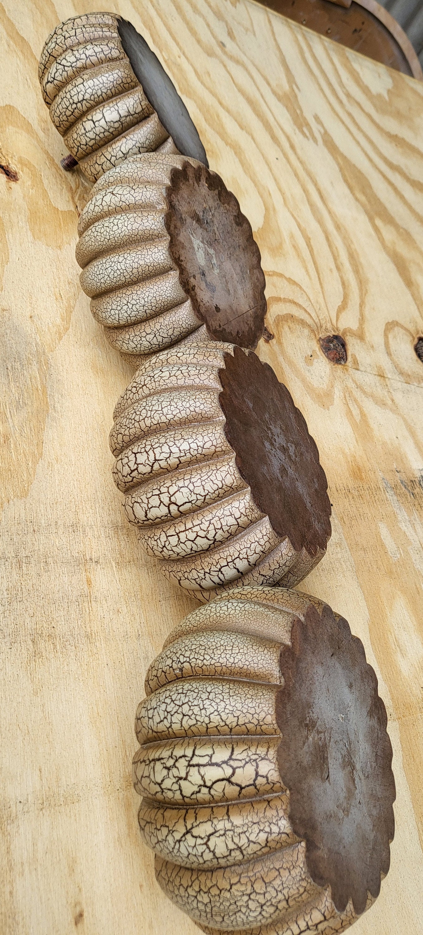 Set of 4 Replacement 3 Wood Sofa Bun Legs, Carving Wooden Furniture ...