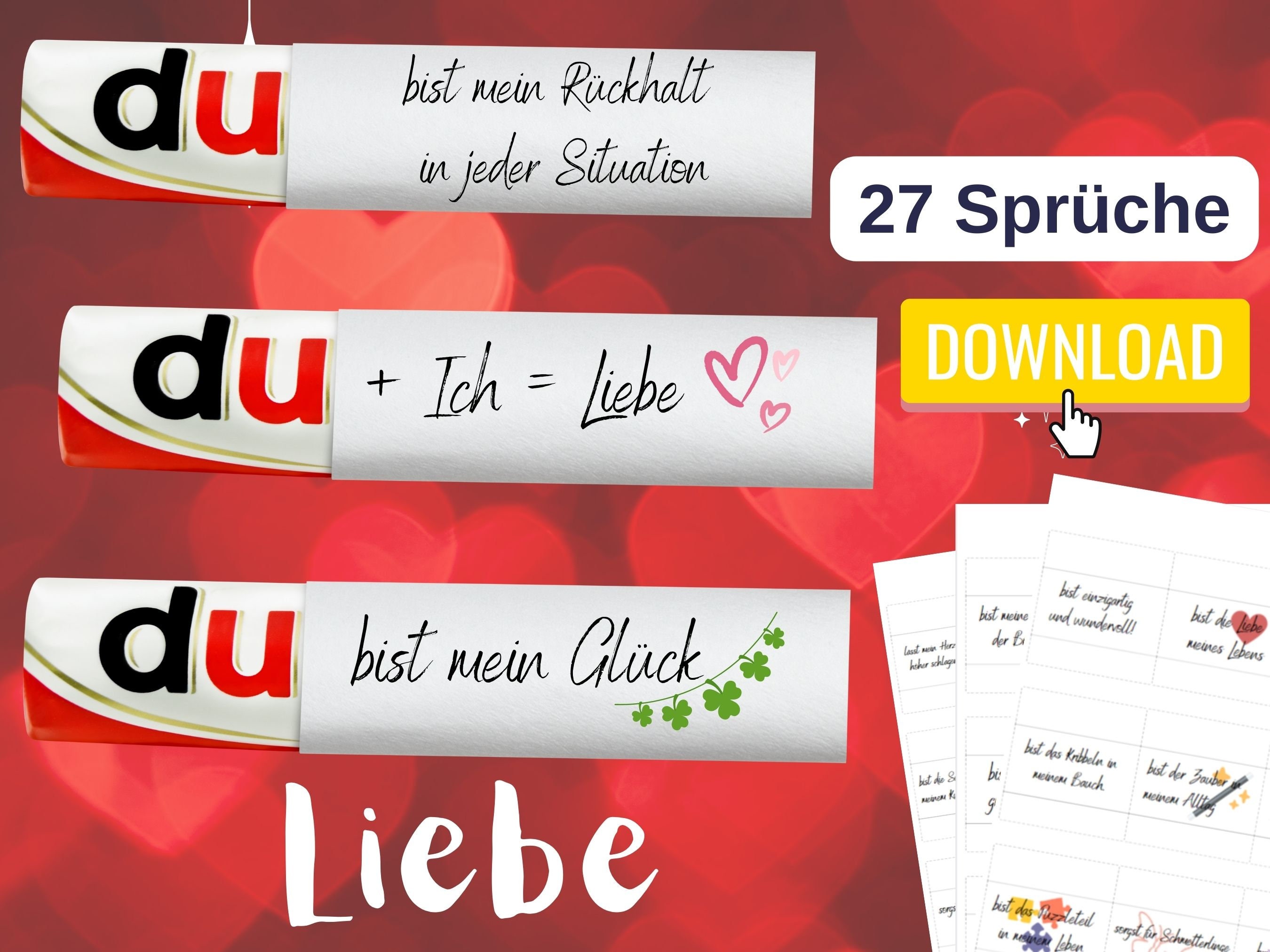 Romantische Liebesbotschaften Liebe Geschenk für den Lieblingsmensch ...