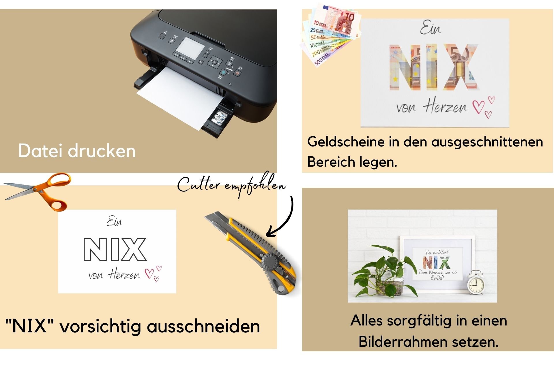 You Wanted 'nothing'? Your Wish is My Command!" - Money Gift DIY ...