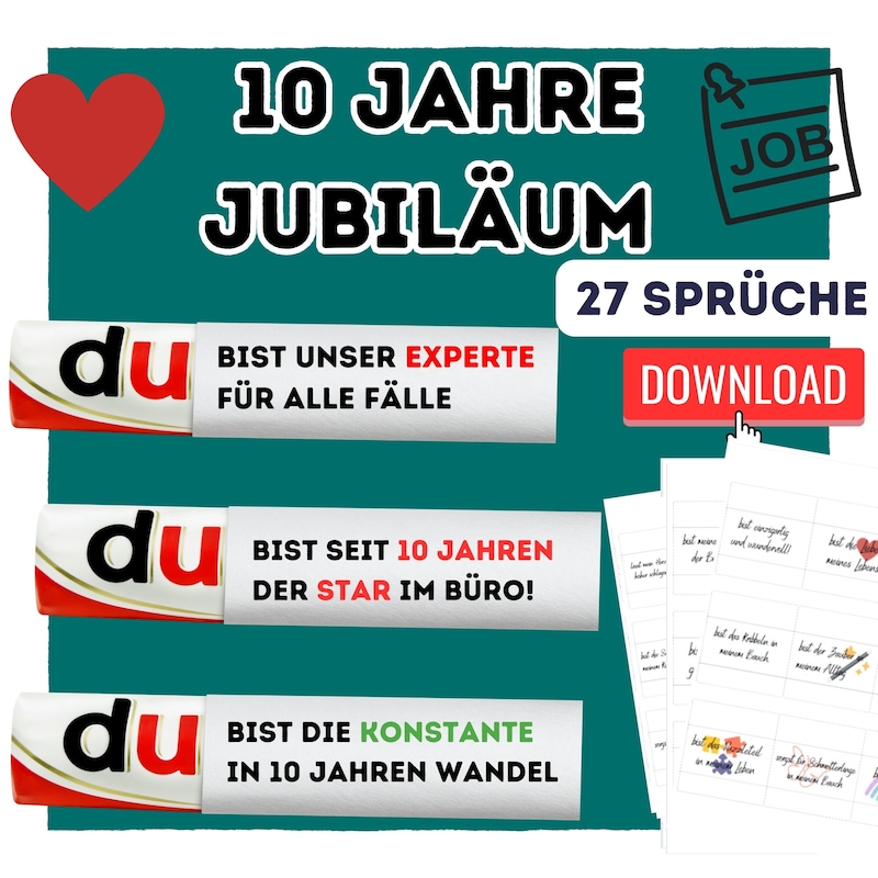 10 jähriges firmenjubiläum - Etsy.de