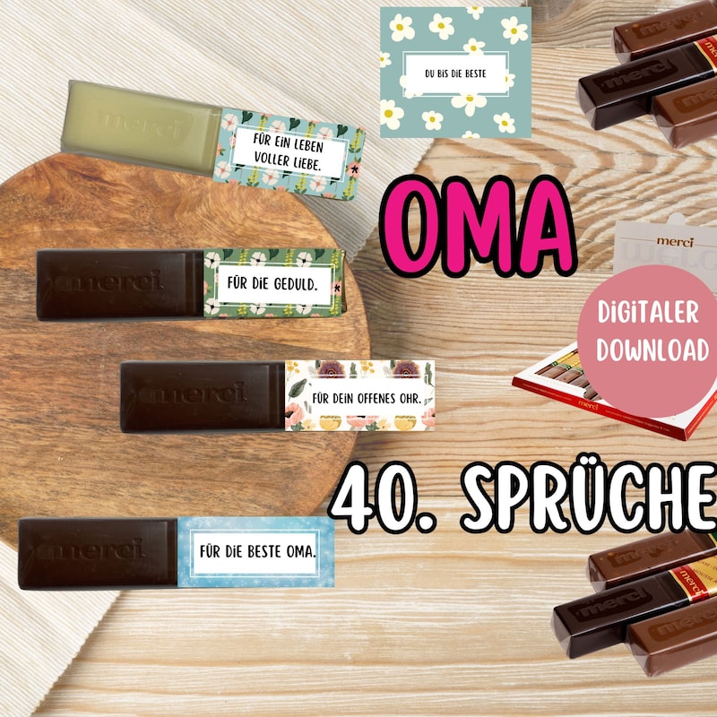 Sprüche merci schoko - Etsy.de