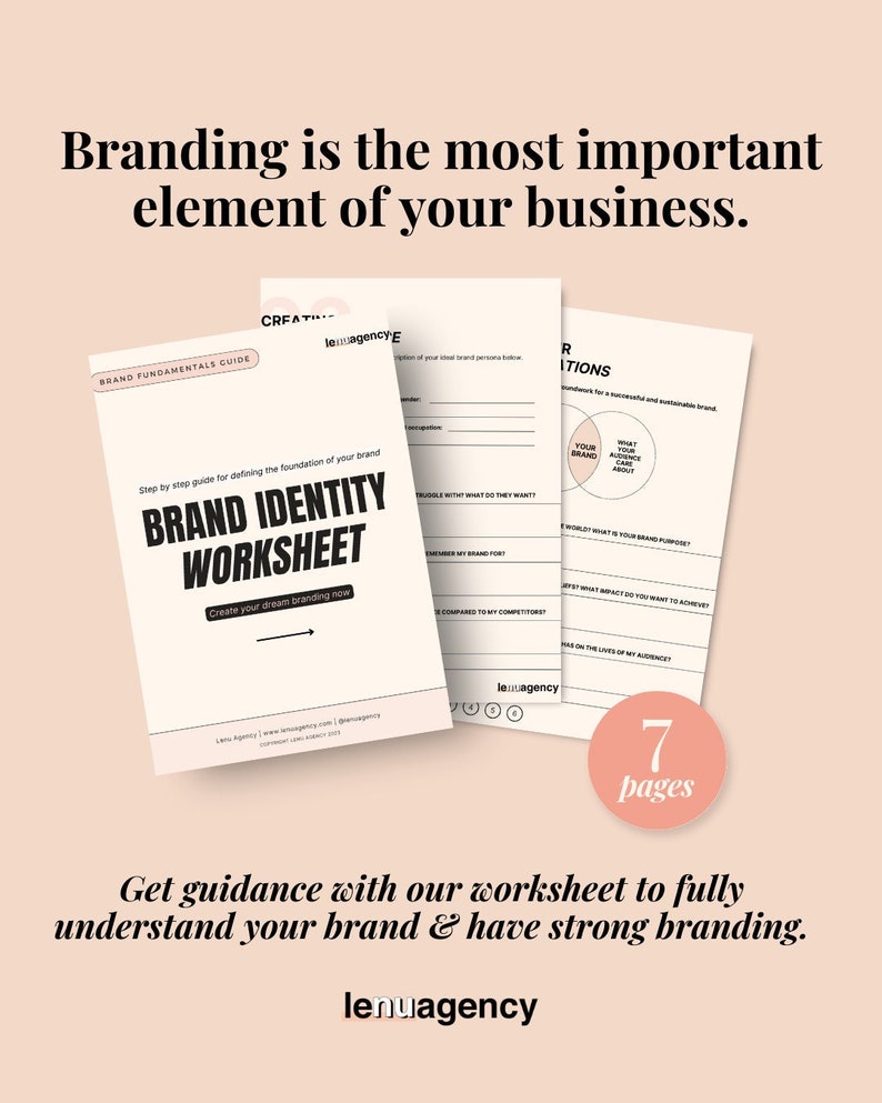 Brand Identity Worksheet (A Must for Branding) - Etsy