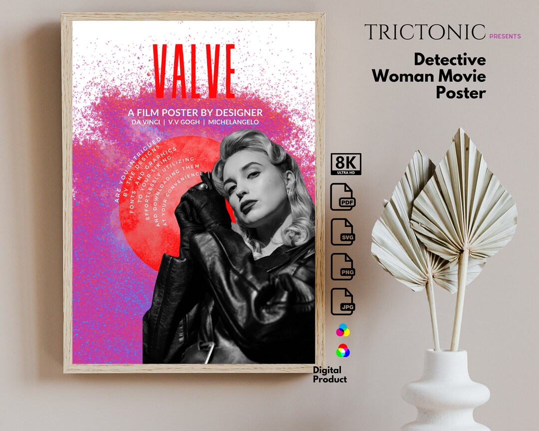 Purple Digital Print Detective Movie Poster,art Home Decor,cinematic ...