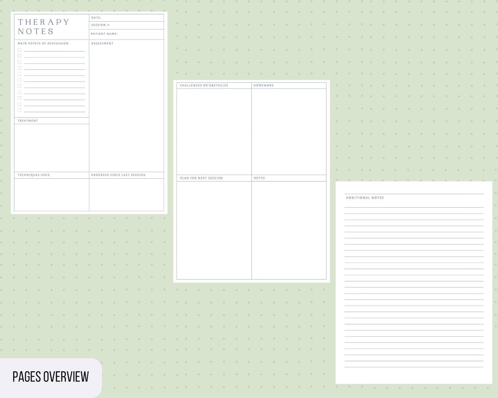 Therapist Note Sheets, Therapist Worksheet, Therapist Notes, Digital ...