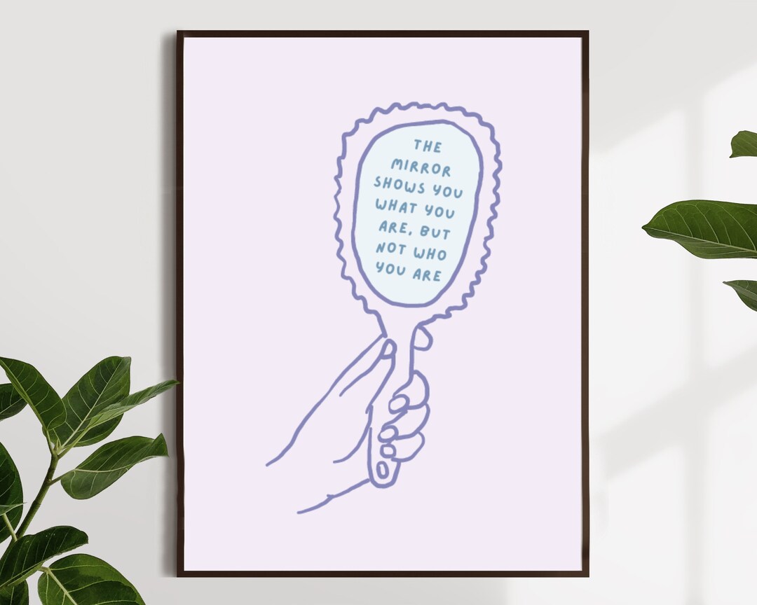 Printable Mirror Wall Art Self Love Positive Affirmation Decor Digital ...