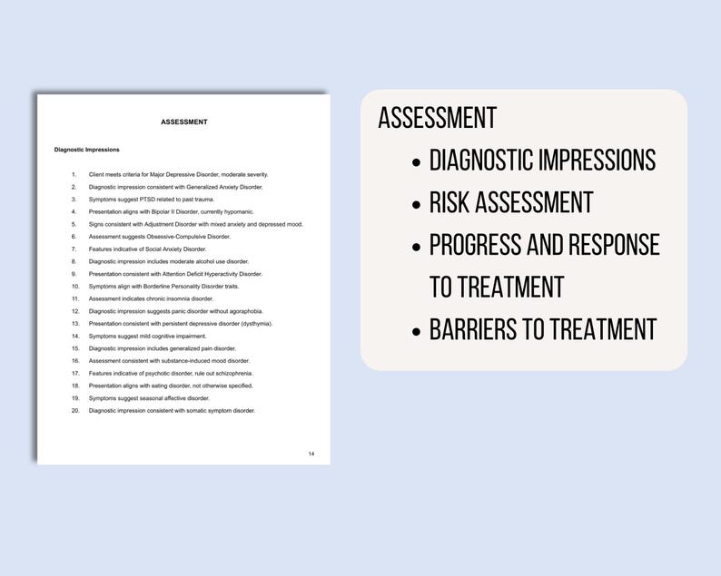 SOAP Notes Phrase Guide for Therapists Mental Health Documentation ...