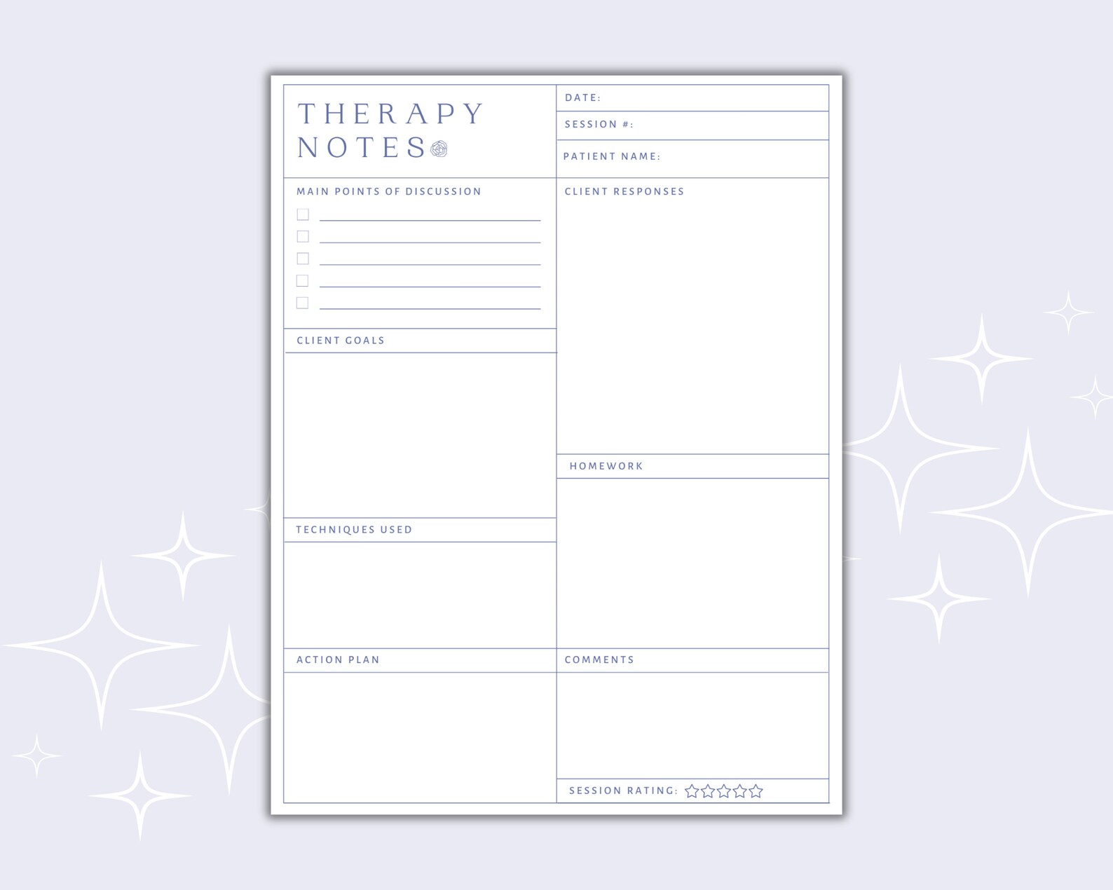 Therapist Note Sheets, Therapy Worksheet, Therapist Notes, Psychologist ...