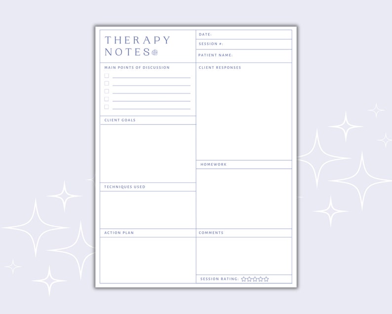 Therapist Note Sheets, Therapy Worksheet, Therapist Notes, Psychologist ...