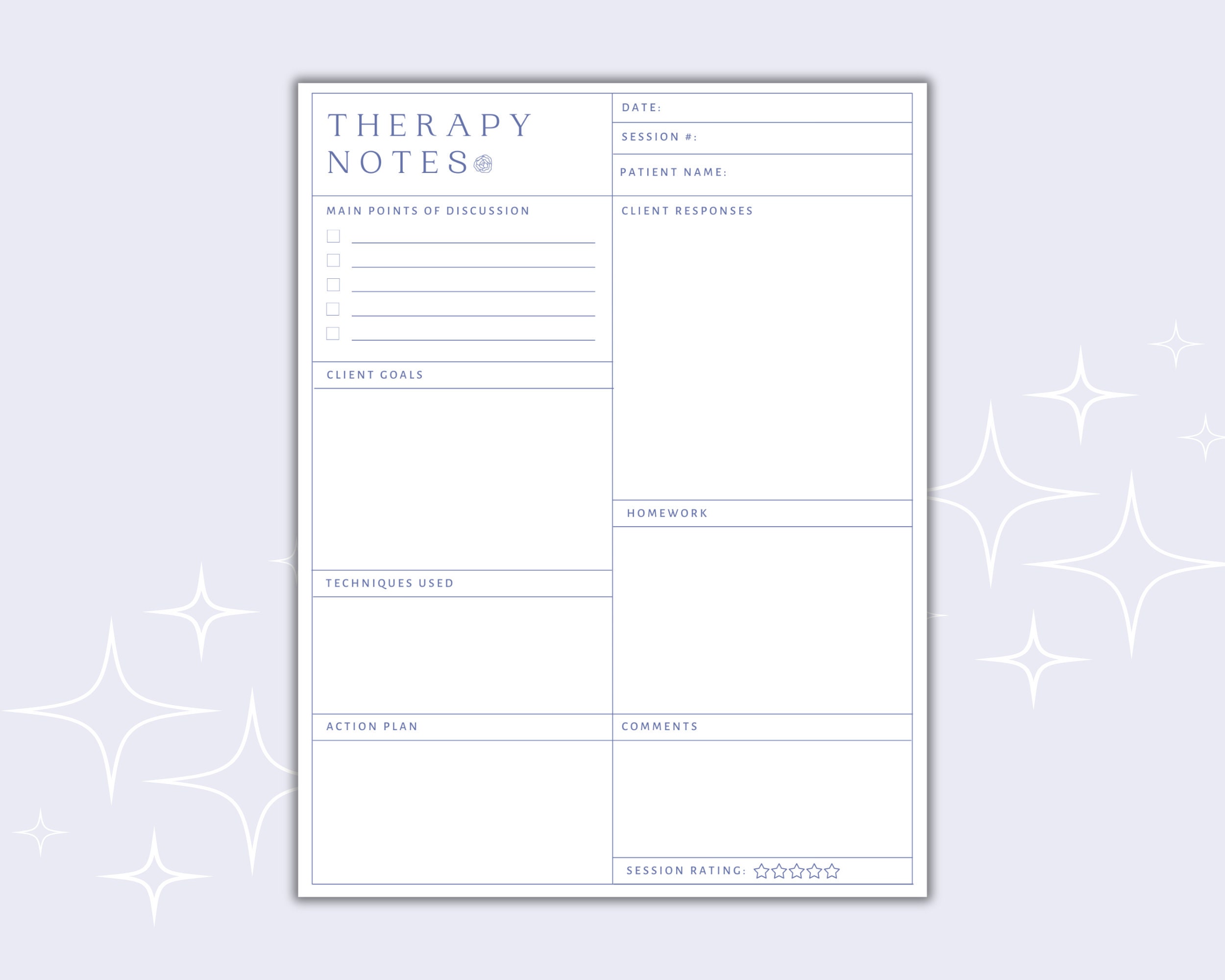 Therapist Note Sheets, Therapy Worksheet, Therapist Notes, Psychologist ...