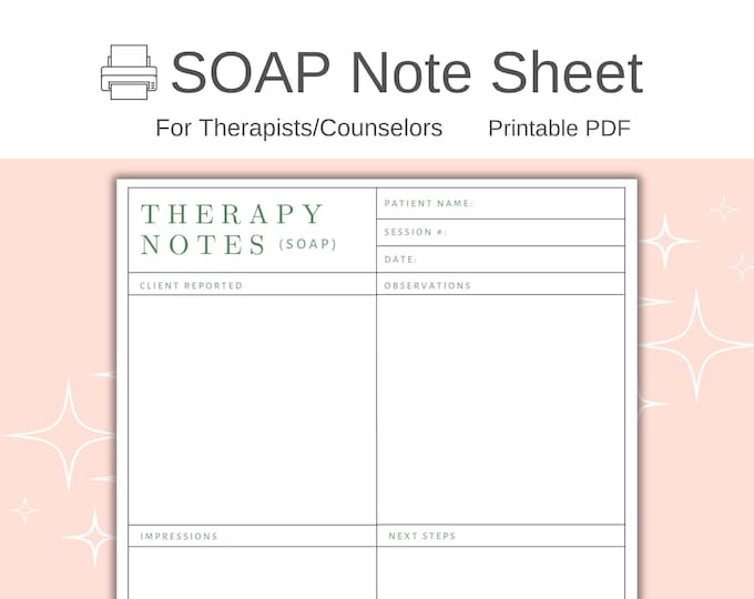Therapist Note Sheets, Therapy Worksheet, Therapist Notes, Psychologist ...