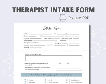 Counseling Intake Form Telecounseling Consent Editable / - Etsy