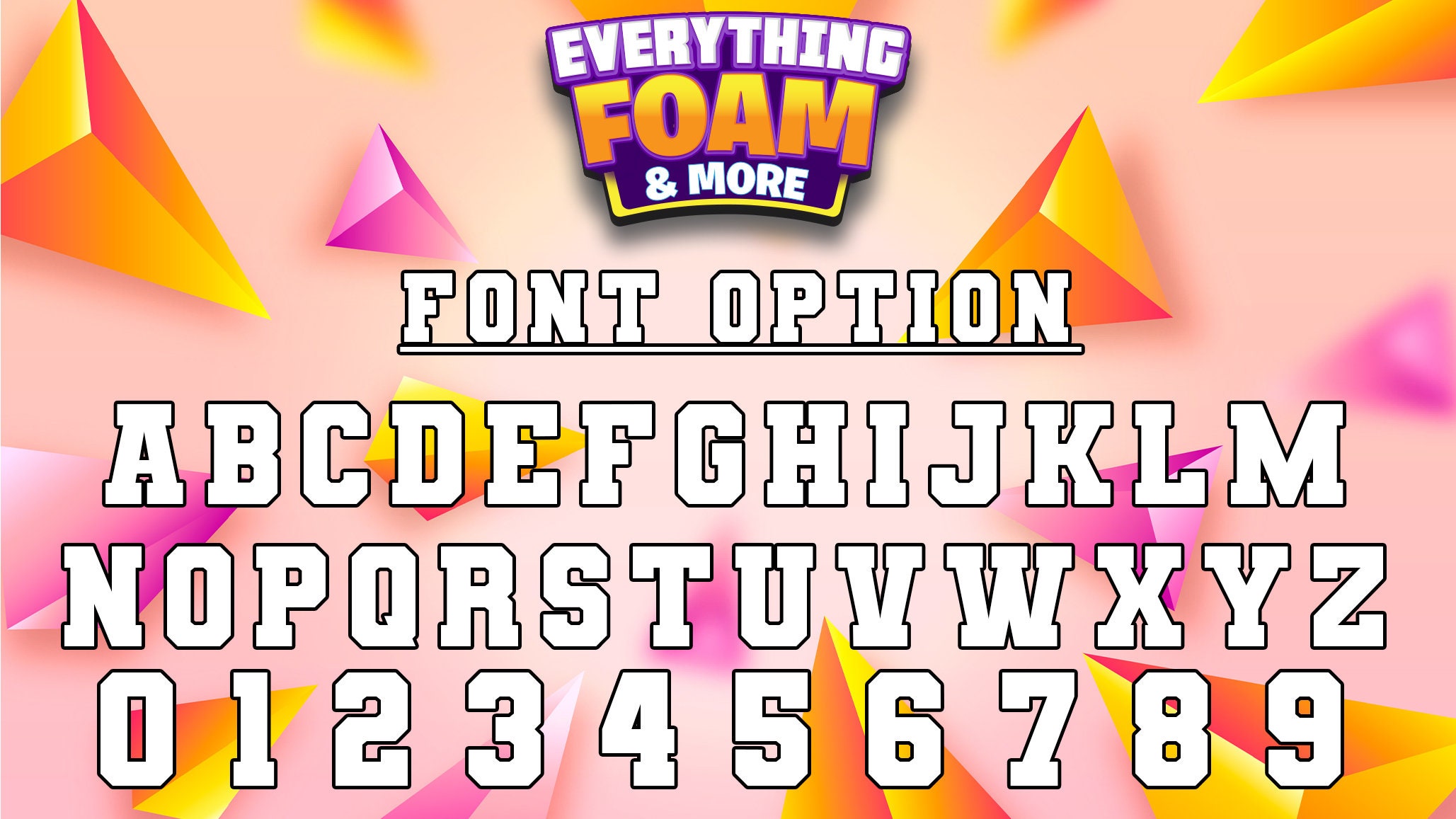 12" Foam Letters & Numbers 1" Thick - Etsy