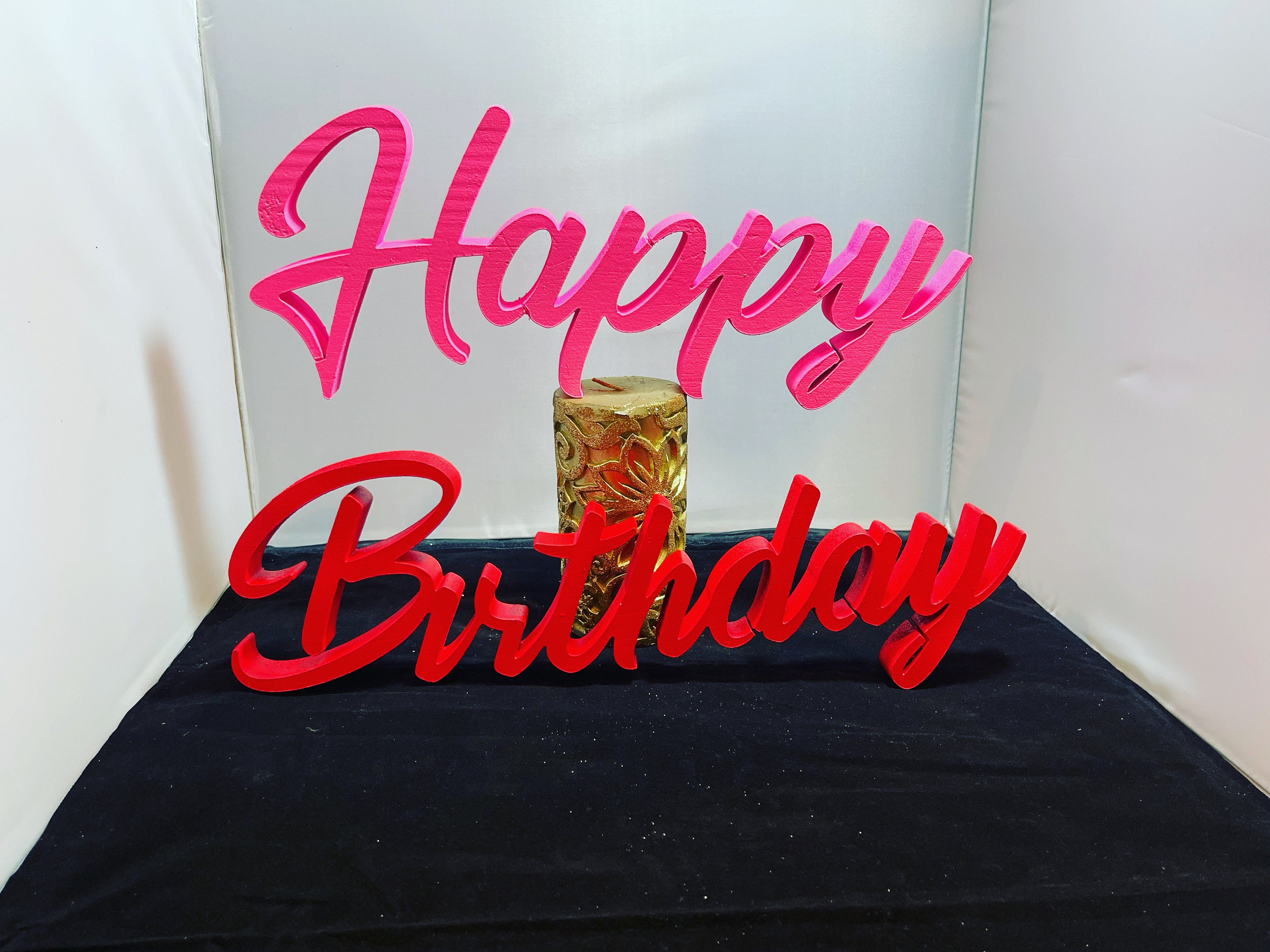 Happy Birthday Foam Sign Table Decor - Etsy
