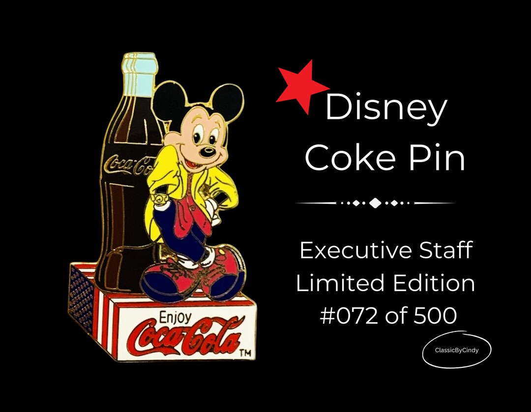 Disney Coke Mickey Pin – Executive Staff Limited Edition – #72 of 500 ...