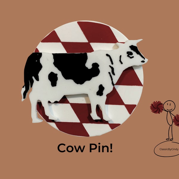 Cow Pin - Etsy