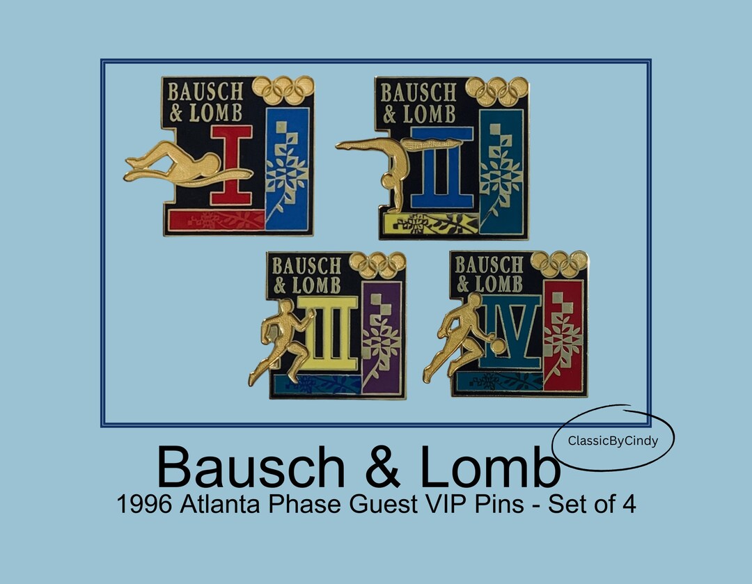 96 Atlanta VIP Guest Pins – Bausch and Lomb Sponsor - Set of 4 Phases ...