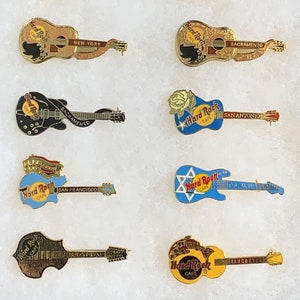 Hard Rock Cafe Guitar Pins – 17 Dollars Each - 14 Different HRC Types ...