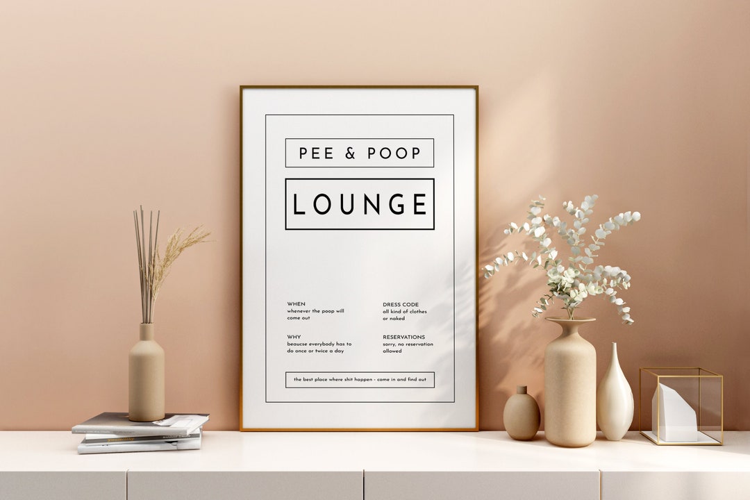 Pee & Poop Lounge Poster - Etsy