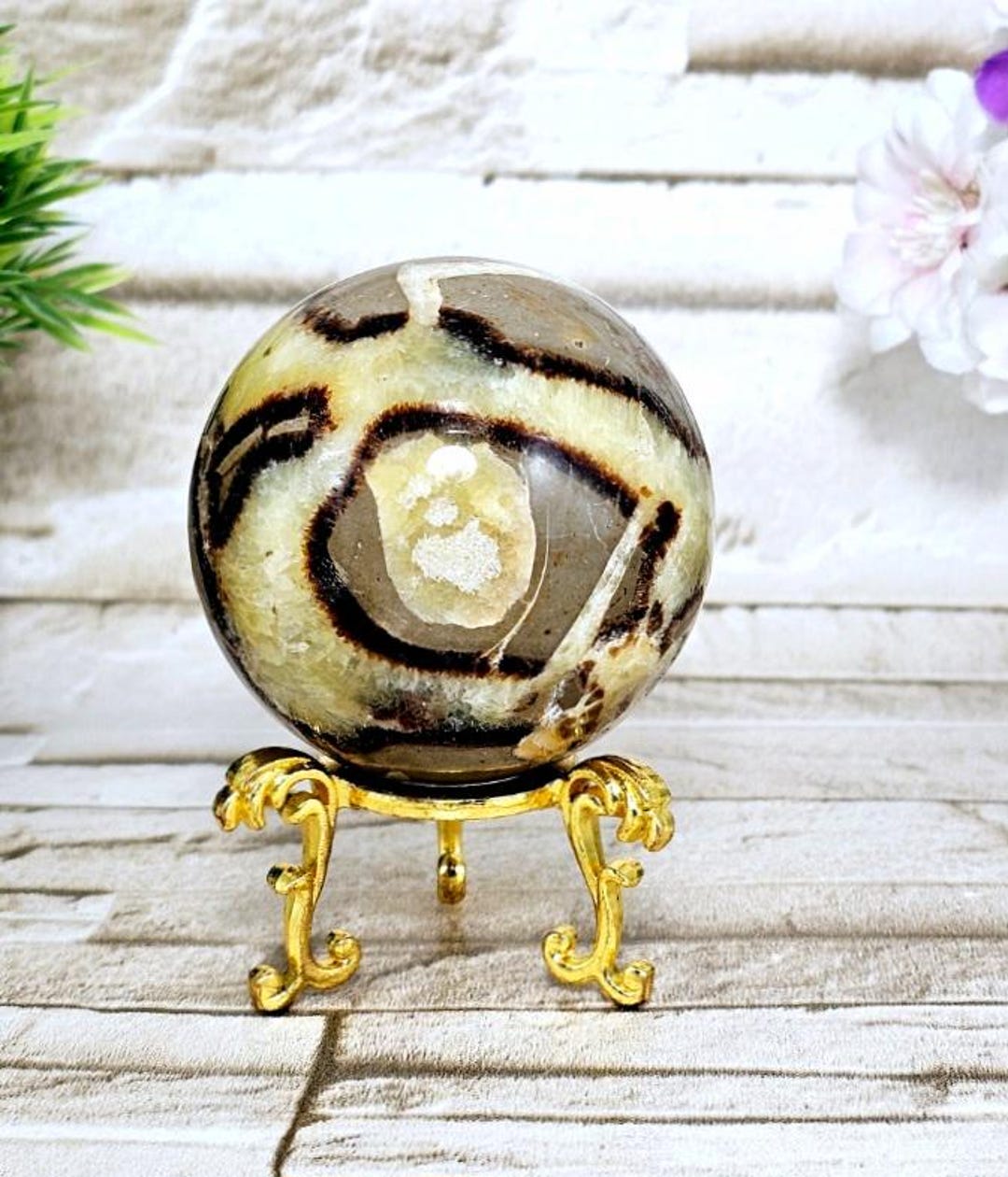 Septarian Sphere / 58mm / Chakra / Rocks and Minerals / St20 - Etsy