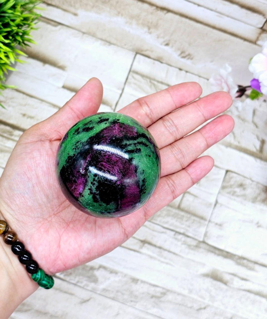 Ruby Zoisite Sphere / 62mm / UV Reactive / Chakra / Rocks and Minerals ...