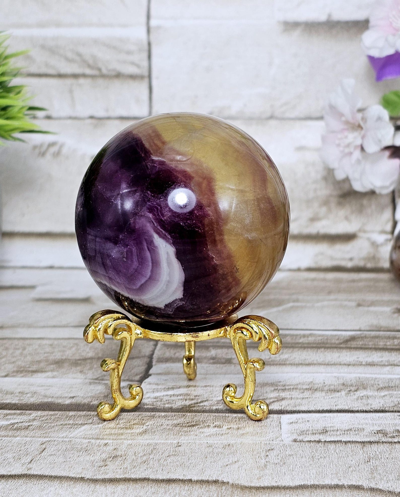 Candy Fluorite Sphere / 58mm / Rainbow Fluorite / Chakra / Rocks and ...