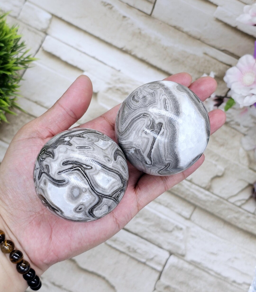 Picasso Jsper Sphere / 57mm / Grey Jasper / Chakra / Rocks and Minerals ...