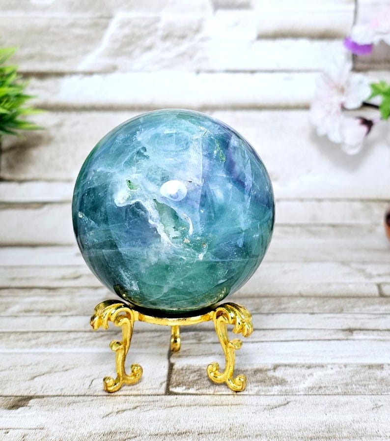 Candy Fluorite Sphere / 63mm / Rainbow Fluorite / Chakra / Rocks and ...