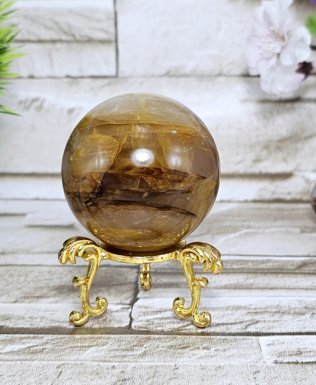 Golden Healer Sphere / 51mm / Yellow Hematoid Quartz / Chakra / Rocks ...