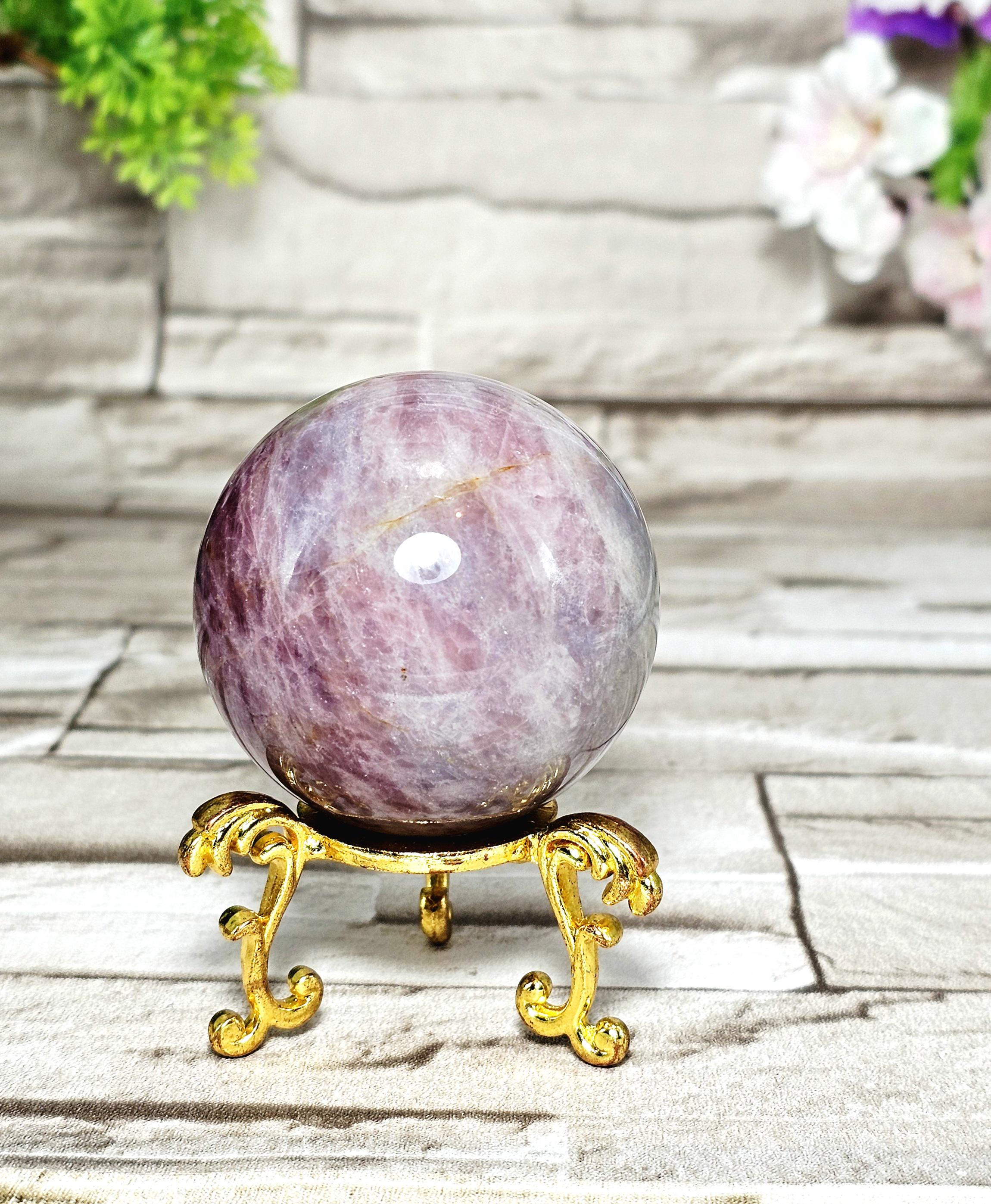 Lavender Rose Quartz Sphere / 51mm / Purple Sphere / Chakra / Rocks and ...