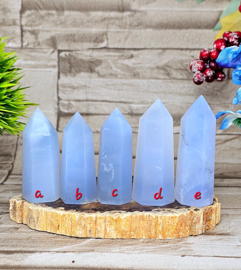 Blue Chalcedony Points / 2.10" to 2.4" / Chalcedony / Chakra / Rocks and Minerals - Etsy