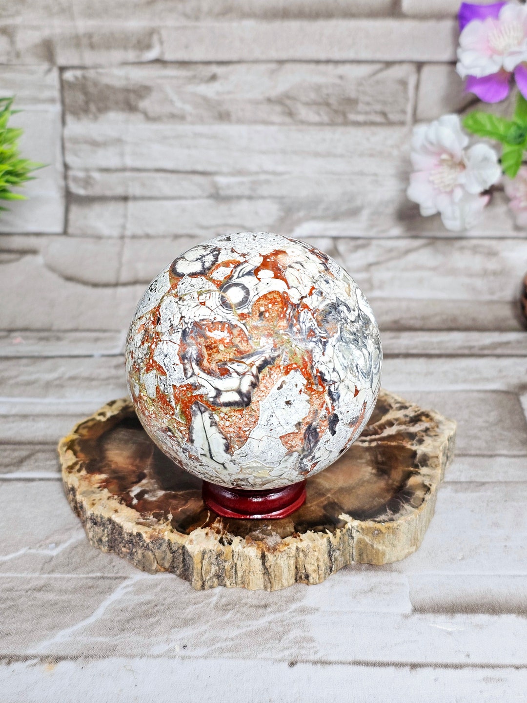 Money Agate Sphere / 68mm / Money Agate / Rocks and Minerals / Rs88 - Etsy