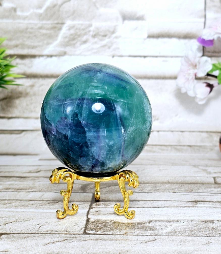 Candy Fluorite Sphere / 63mm / Rainbow Fluorite / Chakra / Rocks and ...