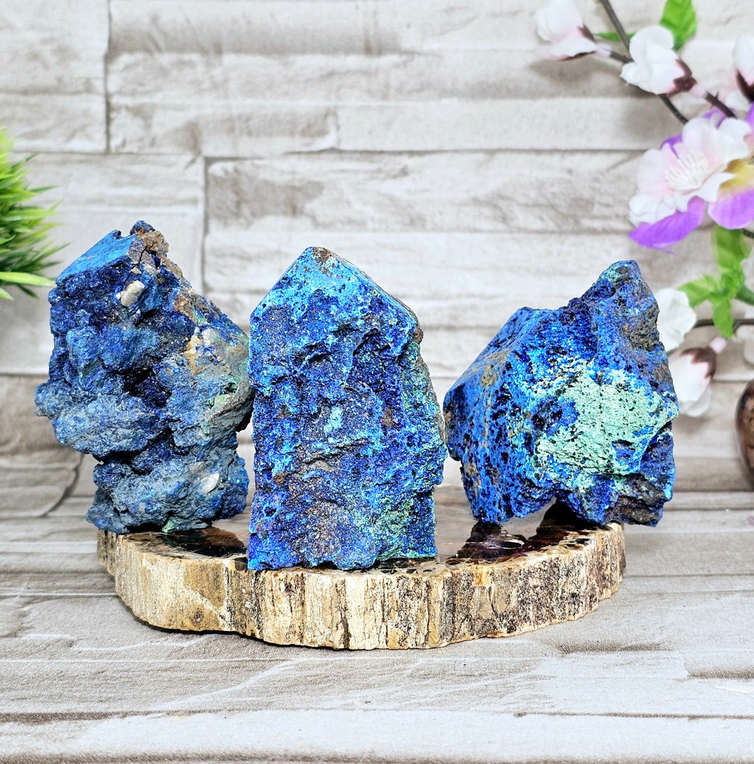 Shiny Druzy Azurite Malachite Specimen / Azurite / Chakra / Rocks and ...
