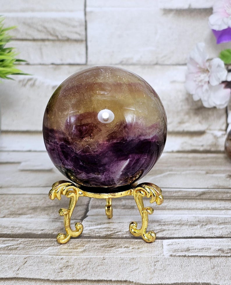 Candy Fluorite Sphere / 58mm / Rainbow Fluorite / Chakra / Rocks and ...