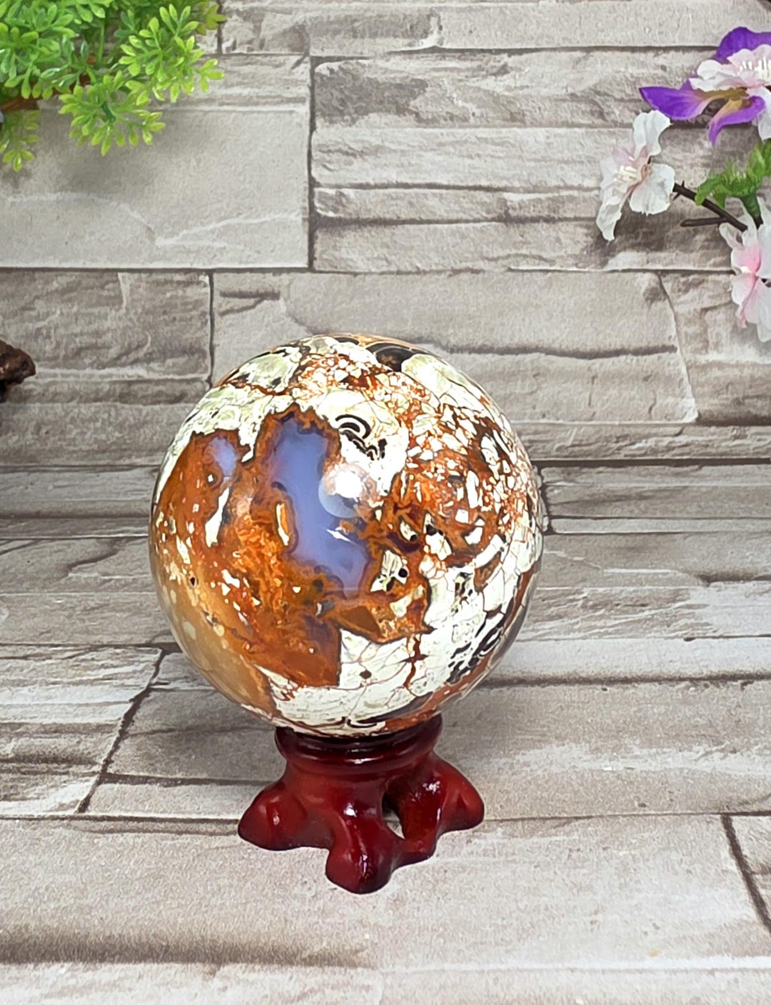 Money Agate Sphere / 61mm / Prosperity Stone / Chakra / Rocks and ...