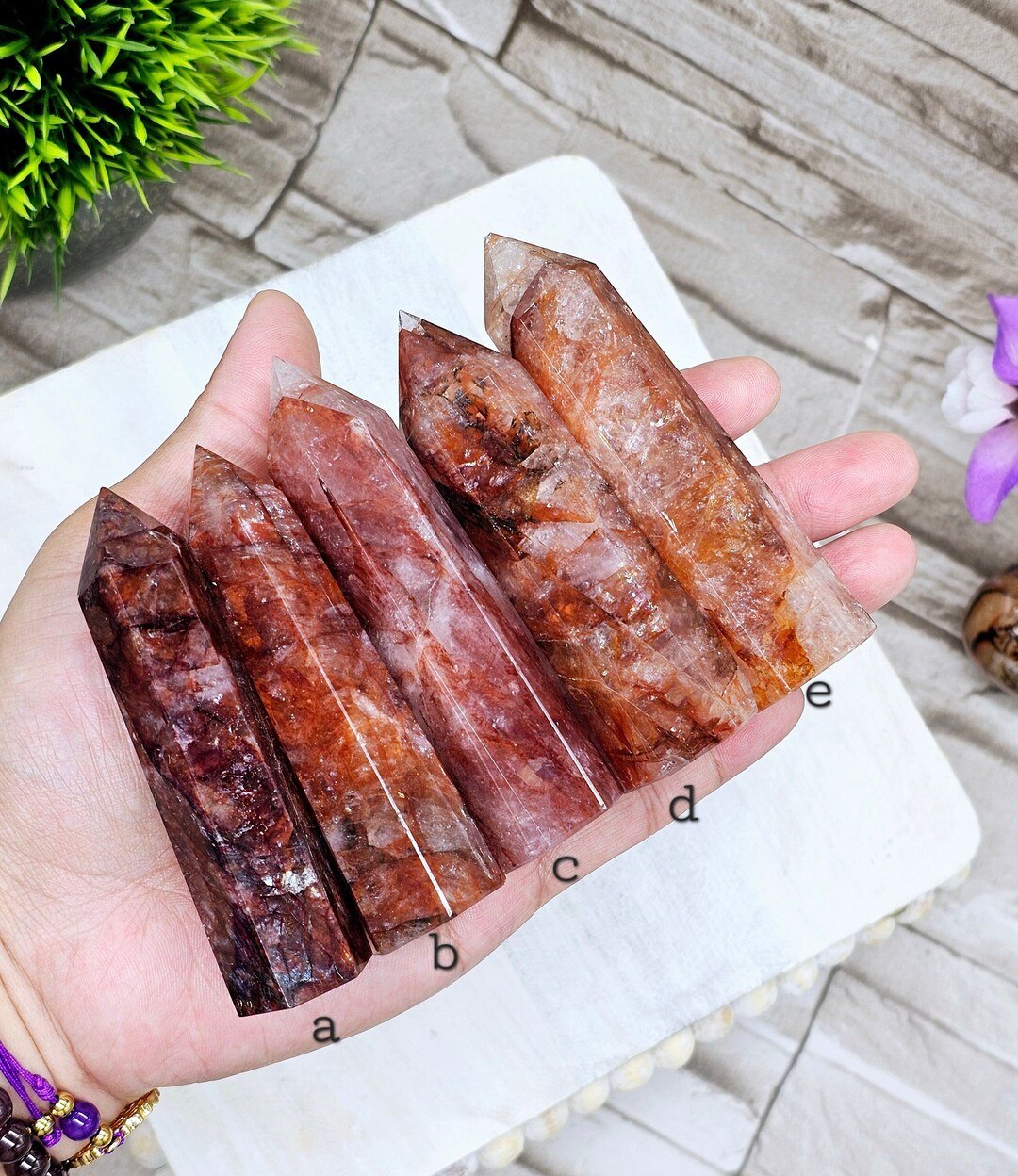 Red Fire Quartz Points / Hematoid / Fire Quartz / Chakra / Rocks and ...
