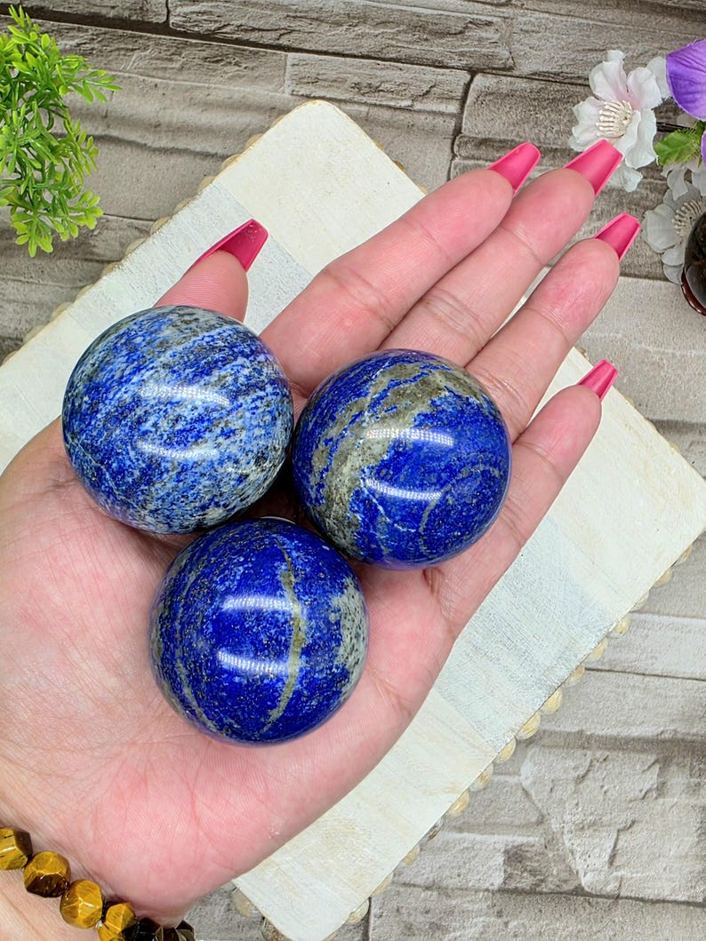Lapis Lazuli Sphere / 40mm / Blue Sphere / Home Decor / Chakra / Rocks ...
