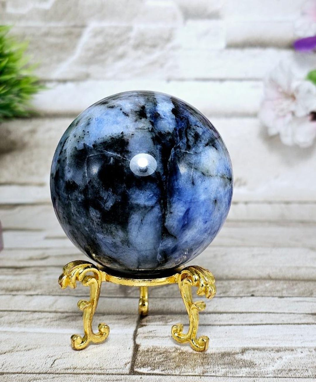 Hackmanite Sphere / 59mm / Blue Sphere / Chakra / Rocks and Minerals ...