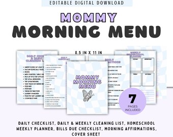 Editable Morning Menu Neutral - Etsy