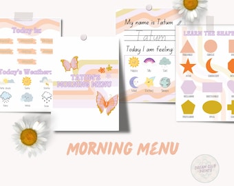 Editable Morning Menu Neutral - Etsy