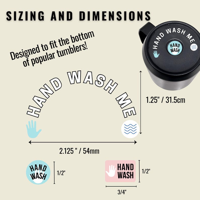 UV DTF Handwash Decal Set | Handwash Labels for Crafts & Tumblers ...