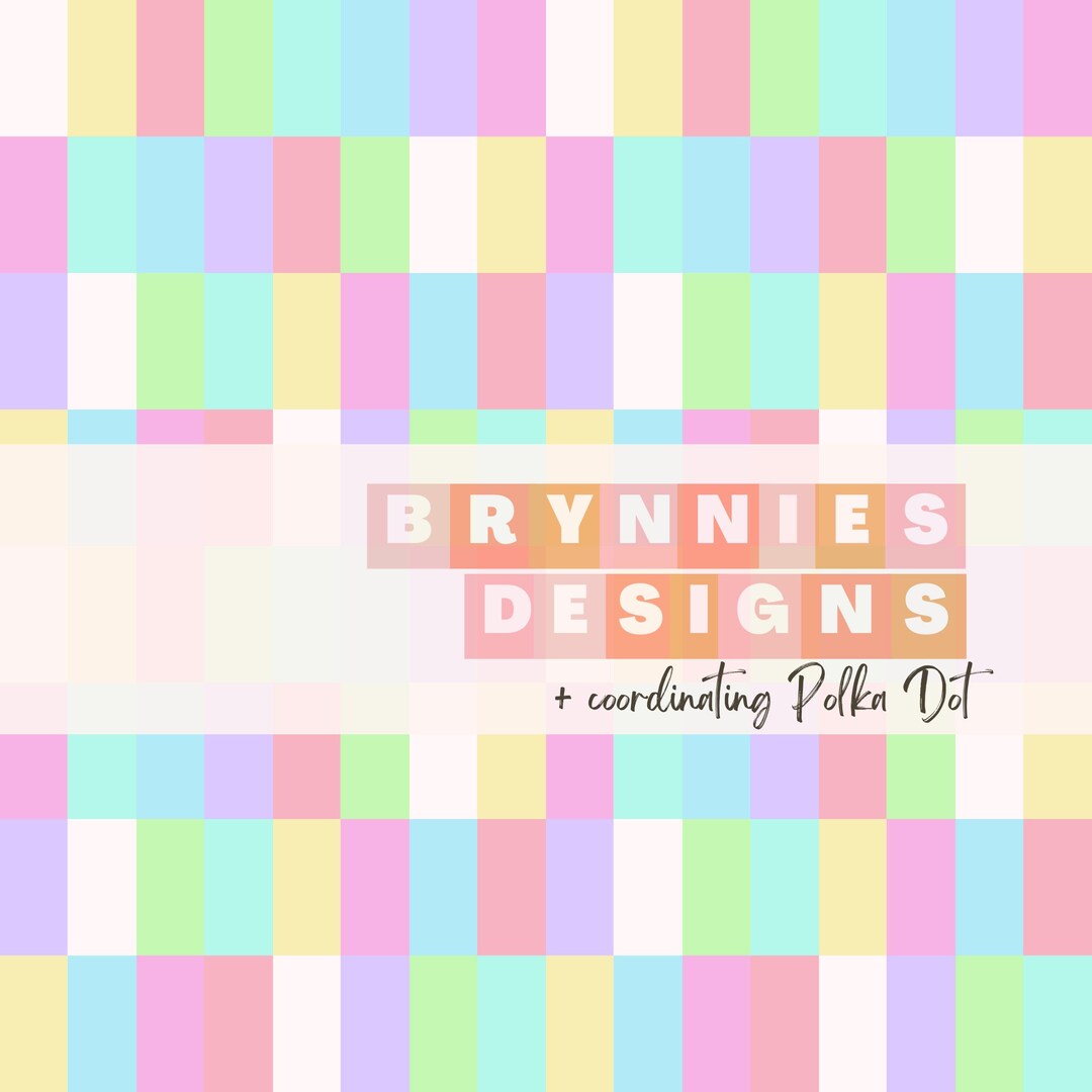 Stain Glass Color Block Grid Design With Coordinating Polka Dot ...