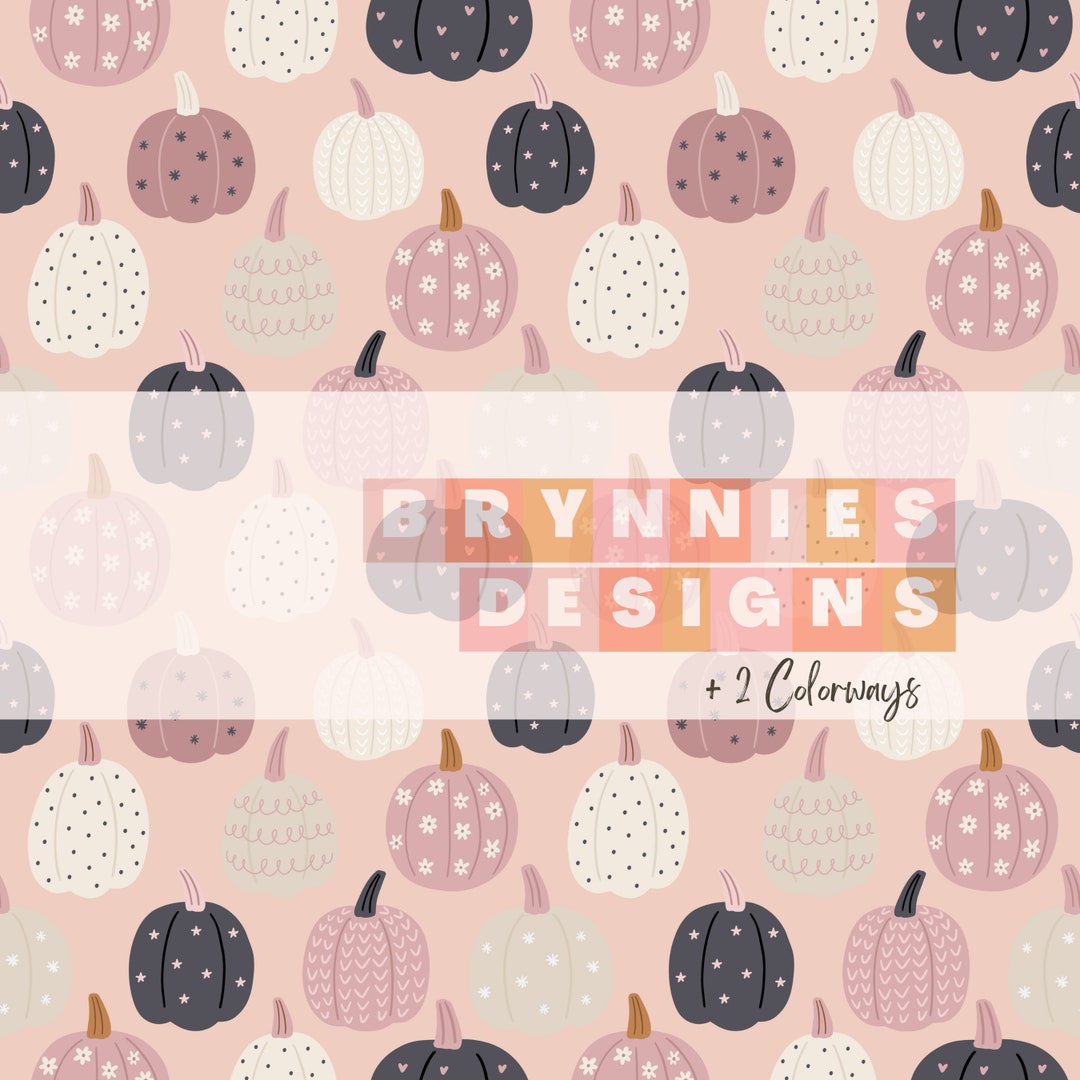 Boho Pumpkin Design- 2 Colorways - AND 2 Cute Coordinating Stripes ...