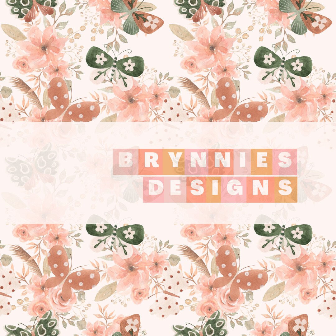 Boho Butterfly Fields Design- 2 Colorways- Spring- Summer- Boho- Dreamy ...