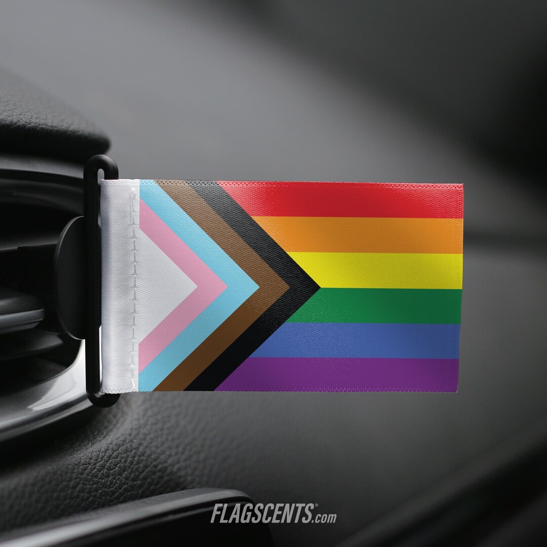 Progress Pride Flag Car Air Freshener: LGBT Pride Accessory - Etsy